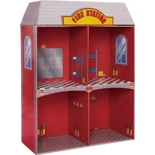 Badger Basket Adventure Cardboard Fire Station - Walmart.com