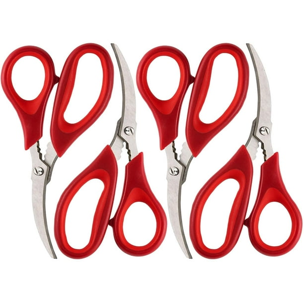 Kitchen Seafood Scissors for Crab Legs, 4 Pack Crab Leg Scissors ...