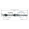 Wonh To-8053 Cv Axle Shaft Fits select: 2002-2006 TOYOTA CAMRY, 2001 ...