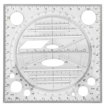 Multi-Function Drawing Ruler Acrylic Art Design Woodworking Template ...