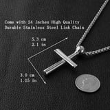 HZMAN Athletes Cross Necklace by Pendant Sports Stainless Steel ...