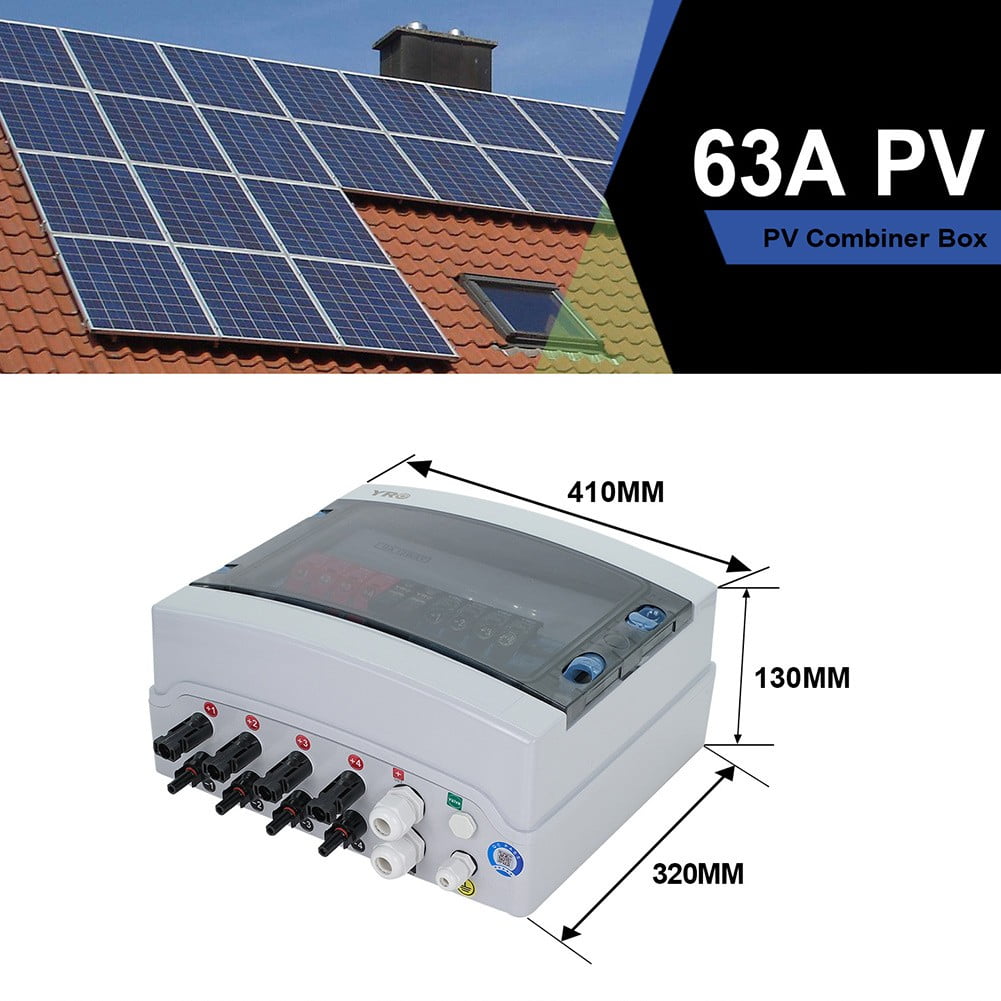 Leke PV Combiner Box 4 String 550V DC Circuit Breaker for Solar Panel ...