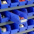 Global Industrial 7 Shelf Steel Shelving, 48 Blue Plastic Bins ...