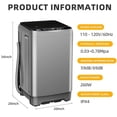 Top Load Washing Machine 17.7 lbs Full Automatic Clothes Washer with 10 ...
