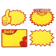 40pcs Star Burst Signs, 7x5.5in Blank Star Burst Signs Price Tag ...