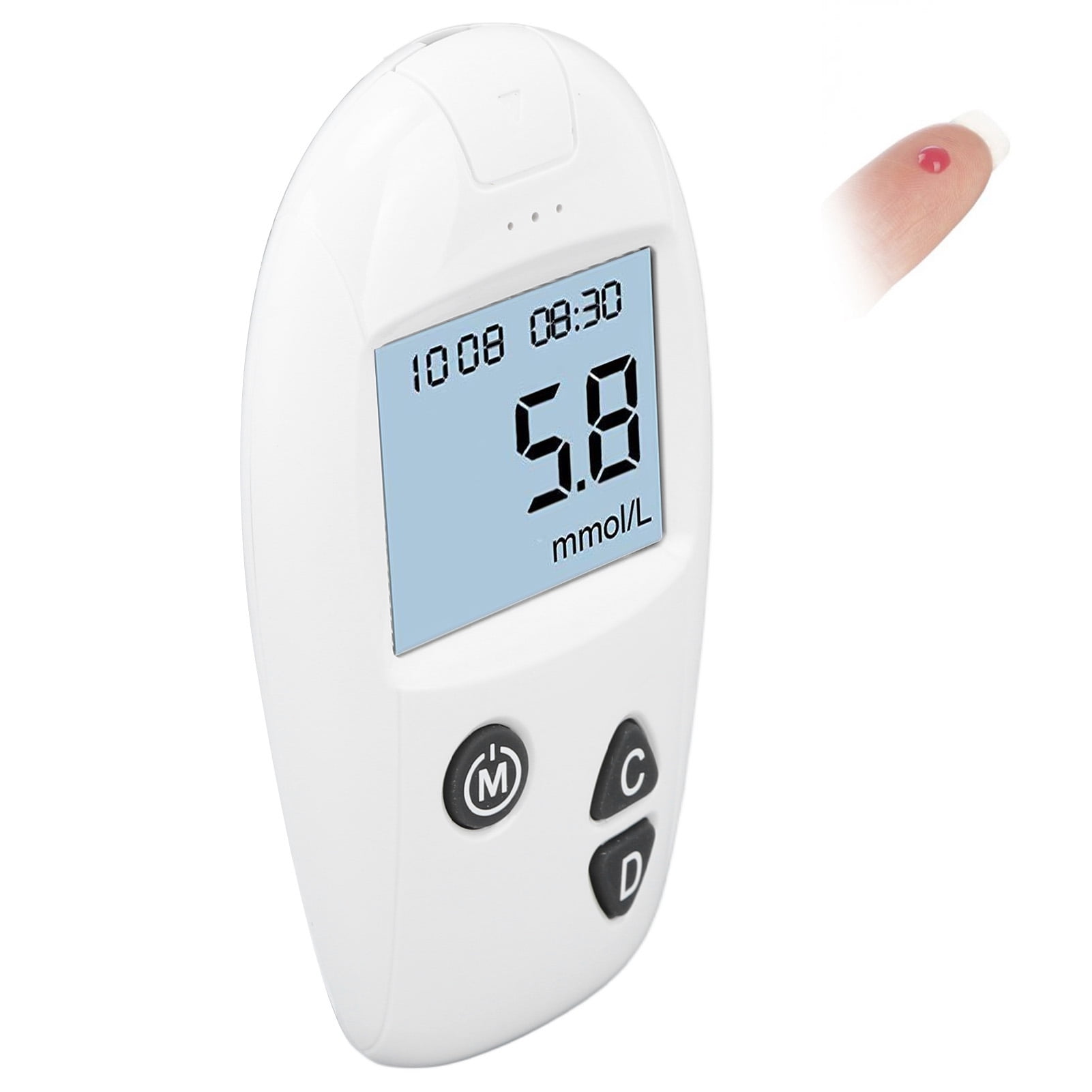 Monitor De Glucosa En Sangre, ABS Todo En Uno Medidor De Glucosa En ...