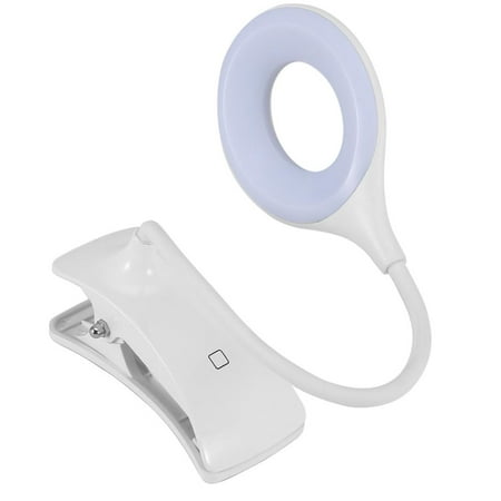TOPINCN Rechargeable Clip-on Clamp LED Lights Desk Table Lamp Eye Care ...