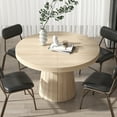 Homary Japandi 39"-55" Extendable Dining Table for 6 Whitewash Oval ...