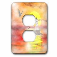 3dRose Swirl of Rainbow Music - 2 Plug Outlet Cover (lsp_38371_6 ...