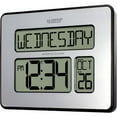 ATOMIC DIGITAL WALL CLOCK WITH INDOOR TEMP & BACKLIGHT - Walmart.com