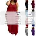 Burgundy Wine Women Sleeveless Slip Oversized Dresses for Teen Girls V ...