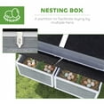 59" Wooden Chicken Coop w/ Wheels, Handles, 2 Nesting Boxes, 2 Trays, 4 ...