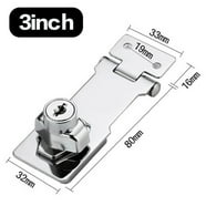 Heavy Duty Door Hasp with Turning Padlock Eye Mount, Stainless Steel ...