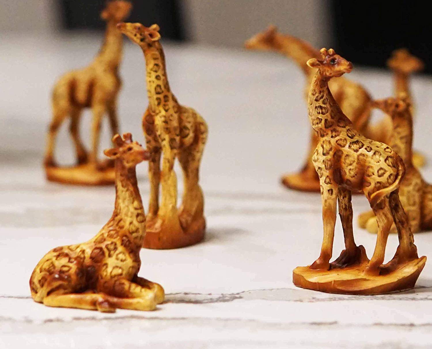 Ebros Set of 4 Miniature 4 Poses Safari Giraffe Figurines 3.5" Height ...