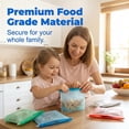 4 Pack Reusable Silicone Food Storage Bags Stand Up Leakproof Sealing ...