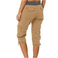 Luxalzxs Cargo Capris For Women With Pockets Plus Size Summer Casual