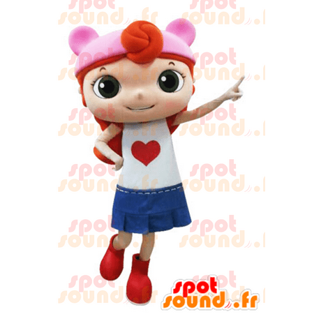 SPOTSOUND mascot of red-haired girl dressed in a skirt | Walmart Canada