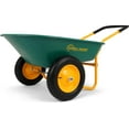 Simpli Magic Steel & Plastic Dual-Wheel Wheelbarrow, Push & Pull Lawn ...