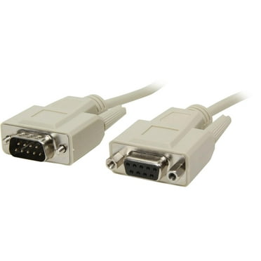 C2G 6ft Serial RS232 DB9 Null Modem Cable with Low Profile Connectors M/F - In-Wall CMG-Rated ...