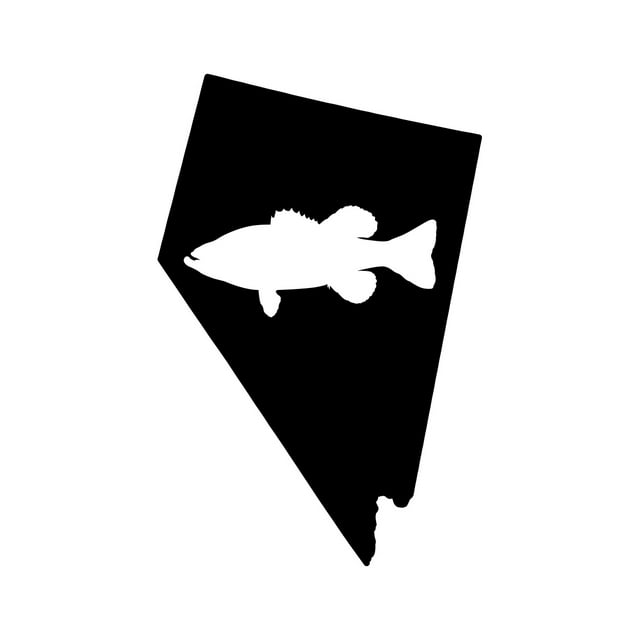 Nevada Bass Sticker Decal Die Cut - Self Adhesive Vinyl - Weatherproof - Made in USA - Many ...