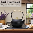 Cast Iron Teapot , Japanese Tetsubin with Enamel, Black Tea Pot with ...