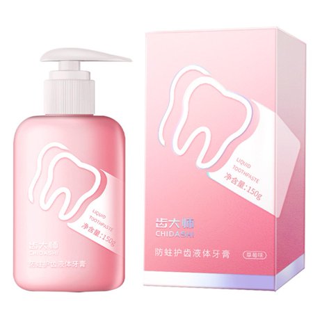 Anti-cavity Toothpaste Liquid Pressing Toothpaste Strawberry Flavor ...
