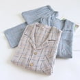 Cavosen Two Piece Pajama Set for Men 2 Piece Casual Long Sleeve Button ...