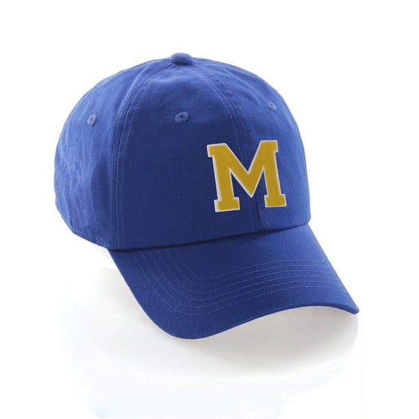 Customized Letter Intial Baseball Hat A to Z Team Colors, Blue Cap ...