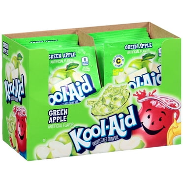 Kool-Aid Unsweetened Green Apple Drink Mix Packets - Pack of 12 ...