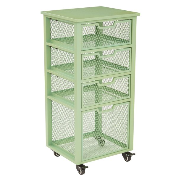 Osp Designs 4 Drawer Metal Filing Cart, Multple finishes - Walmart.com