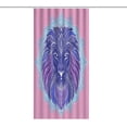 Blue Wolf Mandala Pink Sky Print Shower Curtain,Cloth Fabric Waterproof ...
