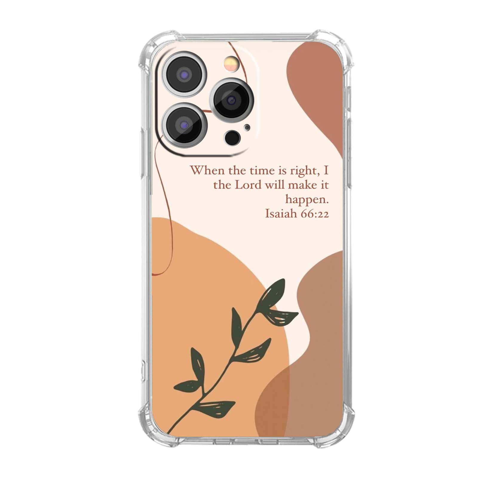 Isaiah 66:22 Case for iPhone 13 Pro Max,Aesthetic Art Design Pattern Soft Full TPU Bumper Cover ...