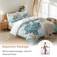 Blue Sea Turtle Ocean Starfish California King Size Bed Set,Seaweed ...
