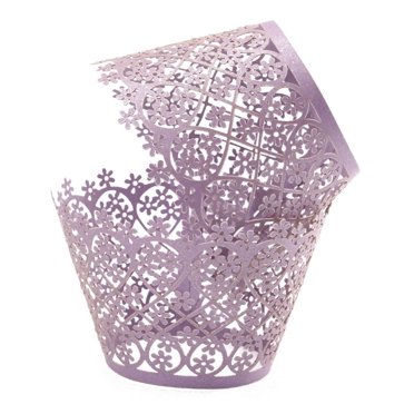 Light Pink Lace Cupcake Wrappers (25pcs, Standard Size) Grease ...