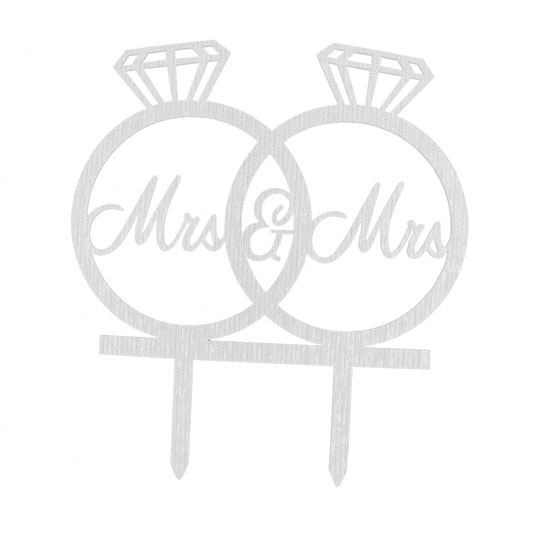 Wedding Party Acrylic DIY Handicraft Ring Shape Decor Cake Topper ...