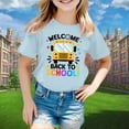 Back To School Shirt Kids Crew Neck Short Sleeve T Shirt Letter Graphic ...