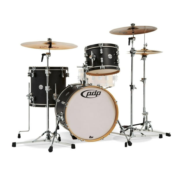 PDP Concept Classic 3-Piece Bop Kit Shell Pack - 18" Bass (Ebony, Ebony ...