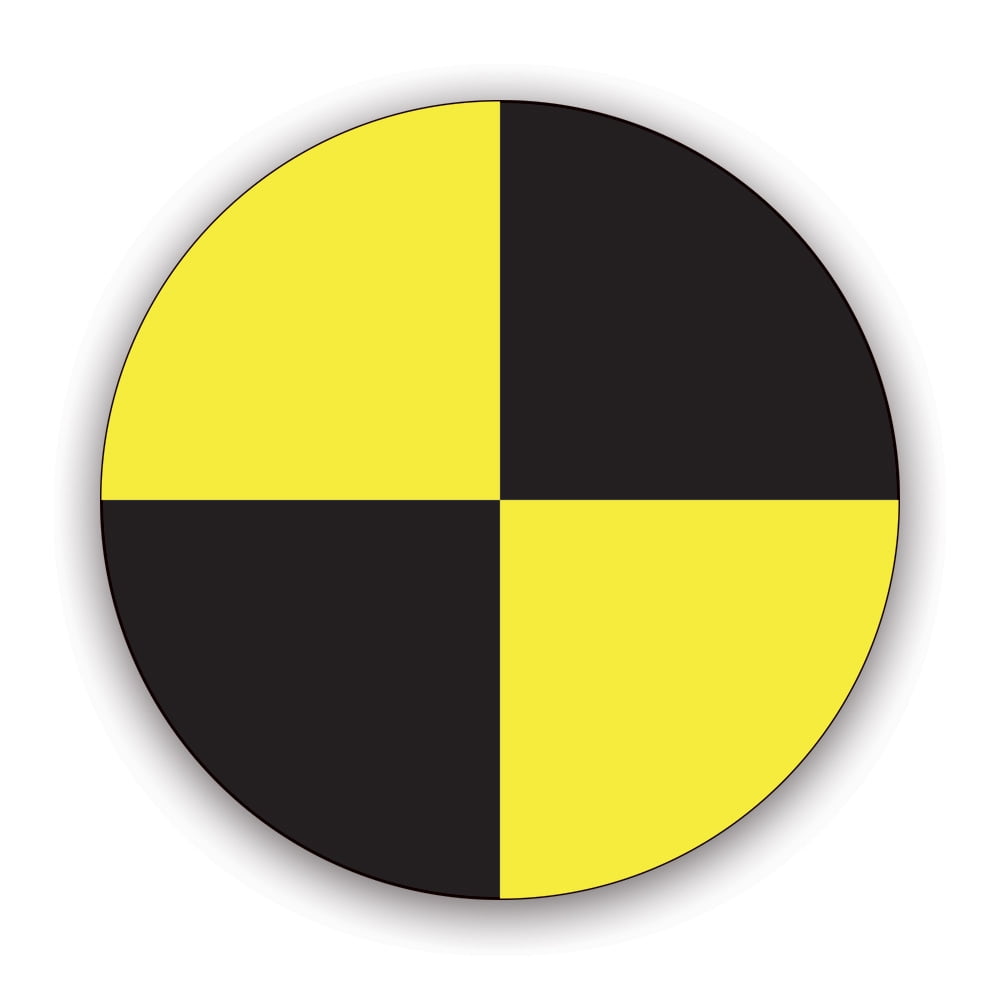Crash Test Target Symbol Sticker Decal - Self Adhesive Vinyl ...