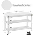 3-Tier Bamboo Shoe Rack Bench for Entryway, Small Indoor Shoe Organizer ...