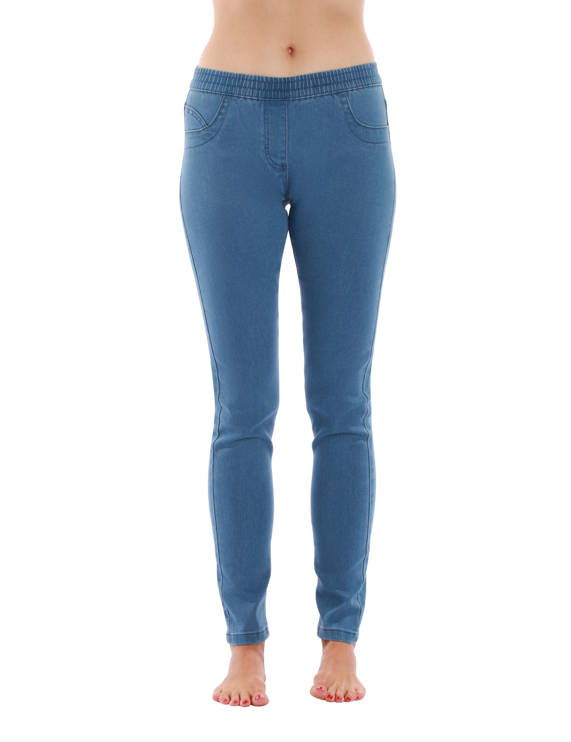 Just Love Solid Jeggings for Women (Light Blue Stretch, Medium ...