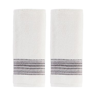 SKL Home Cubes Modern Look Woven Textured Stripes Hand Towel - 16 x 26 ...