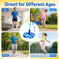 12 Pack Kids Jump Ropes, Adjustable Length Beaded Skipping Ropes ...