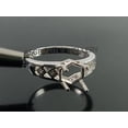 AFGEMSNJEWELLERY 7MM Hexagon Semi Mount Ring 925 Sterling Silver Prong ...