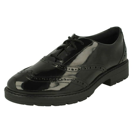 Girls Clarks Lace Up Brogue Detailed School Shoes Loxham Brogue Y ...