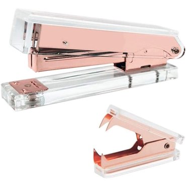 OnDisplay Luxe Acrylic Clear and Metallic Gold Stapler - Walmart.com