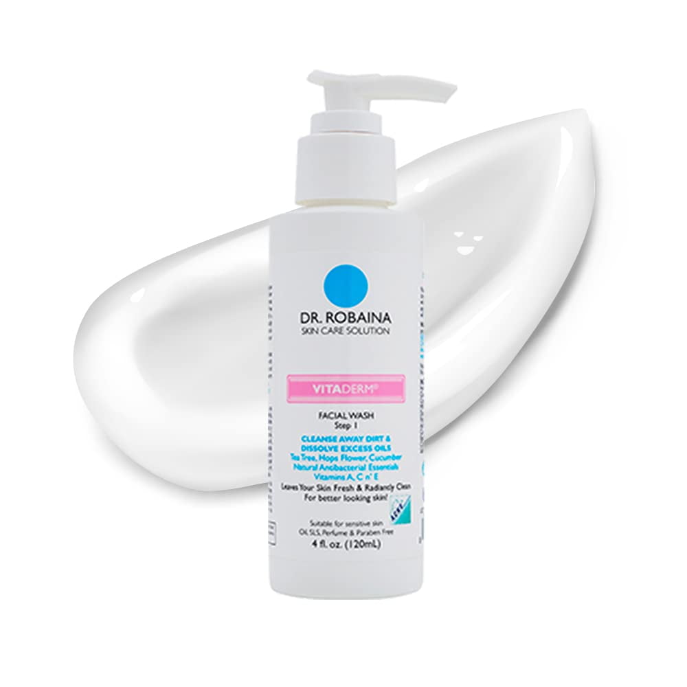 Dr. Robaina Skin Care Solution VITADERM Facial Wash Step 1. Aloe Vera ...