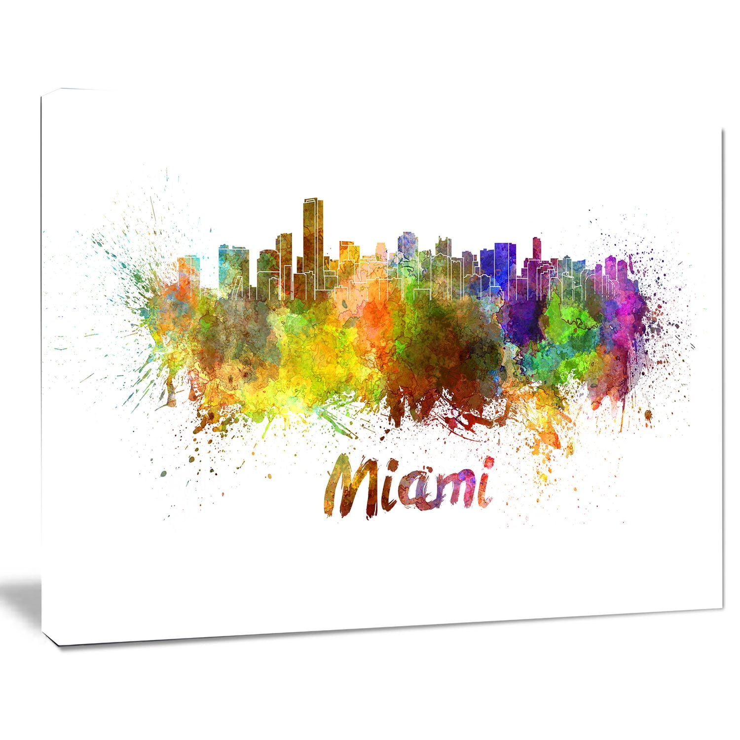Click here for Designart Design Art Miami Skyline Canvas Print 32... prices