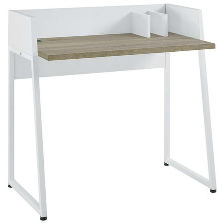 Modway Relay Metal Writing Desk in White and Natural | Walmart Canada
