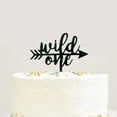 Wild One Arrow Birthday Cake Topper Tribal Birthday Party Black Acrylic ...