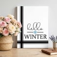 Christmas Hello Canvas Wall Art for Living Room, Winter Snowflake Black ...